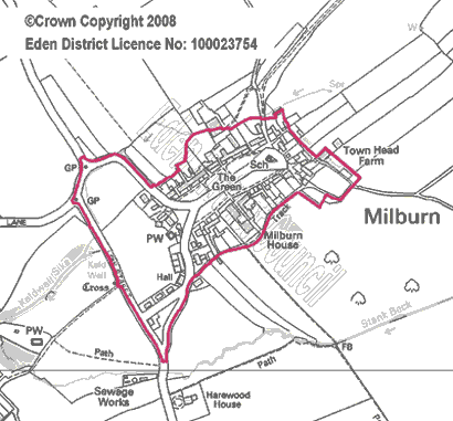 Milburn conservation area for the central part of Milburn village